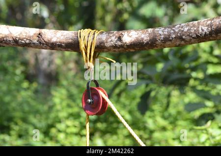 Pulleys are simple machines consisting of a wheel over which a pulled ...