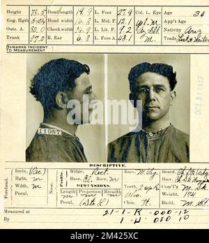 Photograph of J. R. Wallace. Bureau of Prisons, Inmate case files Stock ...