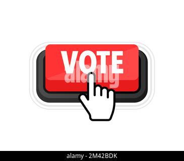vote now button. vote now square 3d push button Stock Vector Image ...