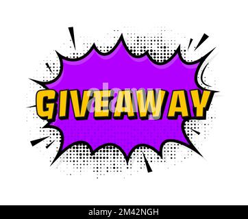 GIVE AWAY. Text effect design in 3D style with eye catching color Stock ...