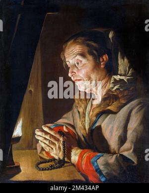 Old Woman Praying late 1630s or early 1640s Matthias Stom Dutch The ...