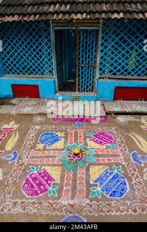 Rangoli are decorative sanddesigns made on floors of living rooms and ...