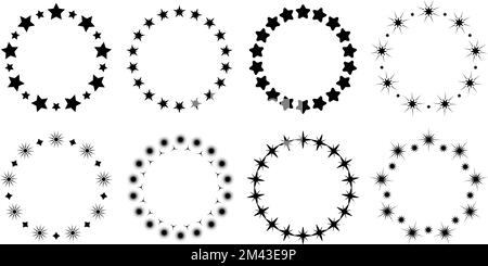 Round starry frames set Stock Vector Image & Art - Alamy
