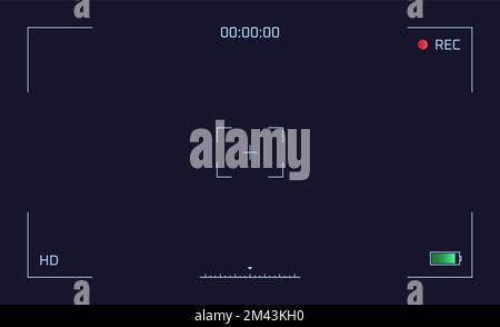 Camera viewfinder. Dslr ui interface template with pictograms lens ...