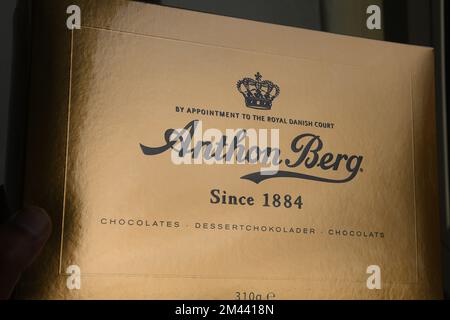 Copenhagen/Denmark/18 December 2022/Anthon Berg chocolates and bar in ...