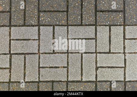 The texture of paving slabs lined with graphic ornament. White and gray ...