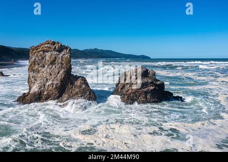 Aerial of a rocky outcrop, Cape giant, Sakhalin, Russia Stock Photo - Alamy