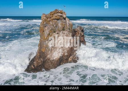 Aerial of a rocky outcrop, Cape giant, Sakhalin, Russia Stock Photo - Alamy