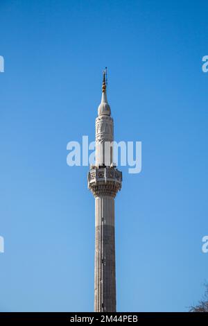 Minaret of an Ottoman style mosque Mosques in view Stock Photo - Alamy