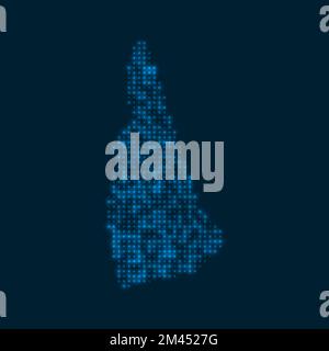 Neon Map of New hampshire State United States of America, New Hampshire ...