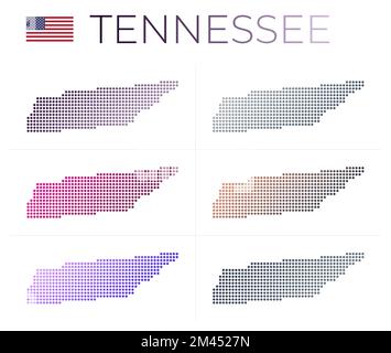 Tennessee map. Borders of Tennessee for your infographic. Vector us ...