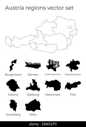 Austria map collection. Borders of Austria for your infographic ...