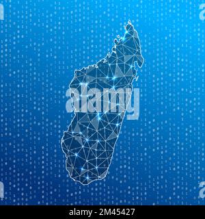 Madagascar map vector illustration. Global economy. Famous country ...