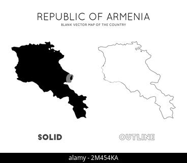 Armenia map. Borders of Armenia for your infographic. Vector country ...