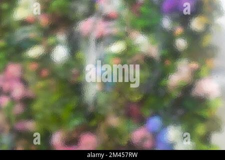 Blurry texture of colors. Lubricated palette. Nature color of plants in ...