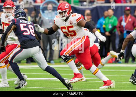 Kansas City Chiefs Guard, Trey Smith, during a media conference at the ...