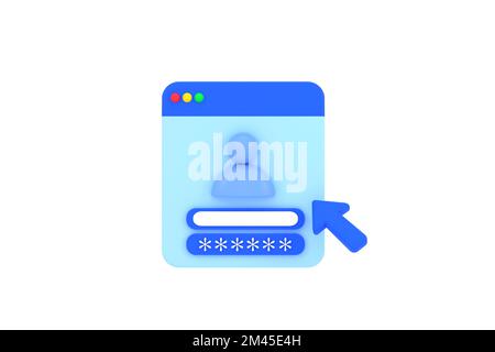 3D. Login screen of the operating system user Stock Photo - Alamy