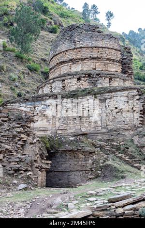 The Buddhist site of Tokar Dara in the Swat valley, Pakistan Stock ...