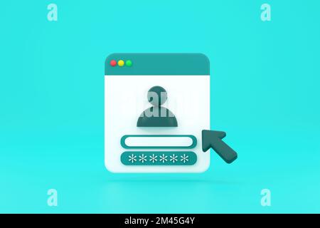 3D. Login screen of the operating system user Stock Photo - Alamy