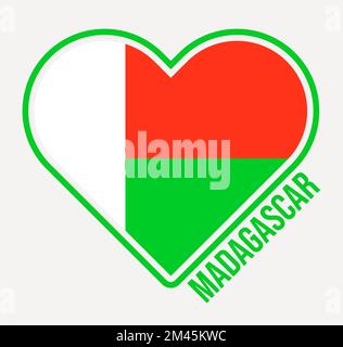 Flag of Madagascar. National symbol in official colors. Template icon ...