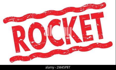 ROCKET text written on red dash stamp sign Stock Photo - Alamy