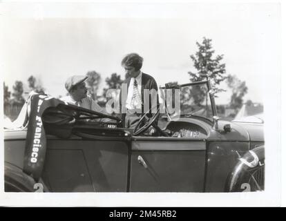 Mr. and Mrs. Gapen During Filming of "Travelers Toll". Original caption ...