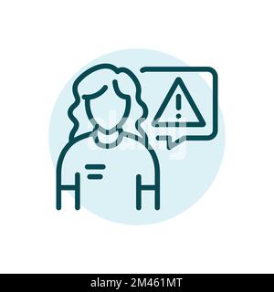 Describe issue black line icon. Technical problem. Support service ...