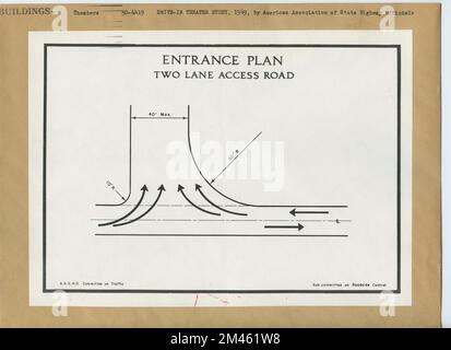Drawing: Entrance Plan For Two Lane Access Road, Similar Volume in Each ...