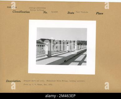 Curb, rail and scupper, Shenandoah River Bridge above Harpers Ferry ...