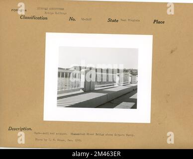 Curb, rail and scupper, Shenandoah River Bridge, looking upstream ...