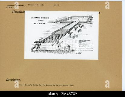 Caesar's Bridge Across The Rhine. Original caption: From - Caesar's ...