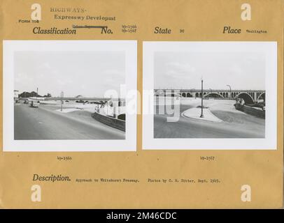 Approach to Whitehurst Freeway. State: DC. Place: Washington Stock ...