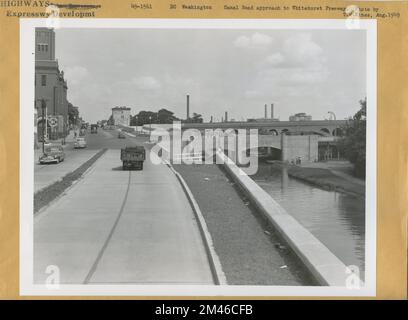 Approach to Whitehurst Freeway. State: DC. Place: Washington Stock ...