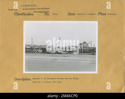 Key Bridge Approach to Whitehurst Freeway. Original caption: Key Bridge ...