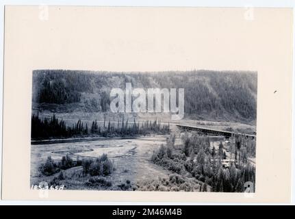Sikanni Chief Bridge. Original caption: 43-3538: Facing north and ...