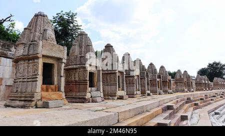 View of few of 300 Temples around Munsar Lake, Viramgam, Ahmedabad ...