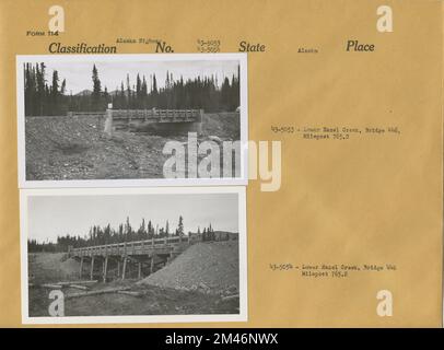 Lower Hazel Creek Bridge. Original caption: Lower Hazel Creek, Bridge ...