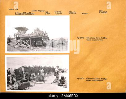 Robertson River Bridge under construction. State: Alaska Stock Photo ...