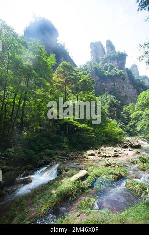 Wulingyuan Scenic Area, which is north of Zhangjiajie City. And has ...