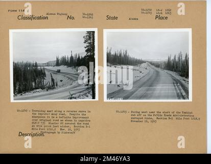 Section of the Takhini cut-off Road. Original caption: A section of the ...