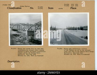 Takhini River bridge from the east bank facing down stream. Original caption: 43-3389 - The ...