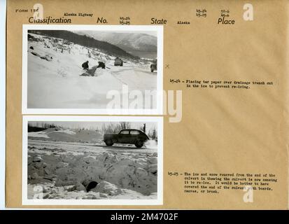 Snow and Ice in Culverts. Original caption: 45-72: An icing basin ...