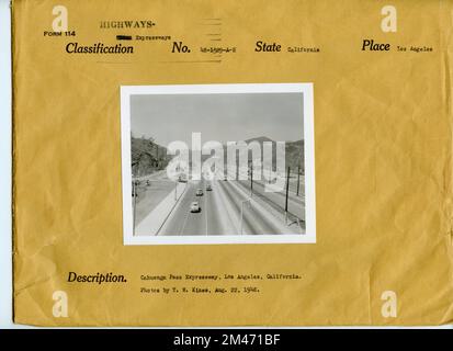 Cahuenga Pass Expressway. Original caption: Cahuenga Pass Expressway ...