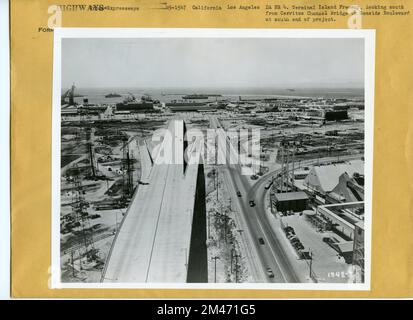 Terminal Island Freeway. Original caption: Terminal Island Freeway ...