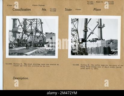 Steel Erecting tower. Original caption: Steel Erecting tower is being ...