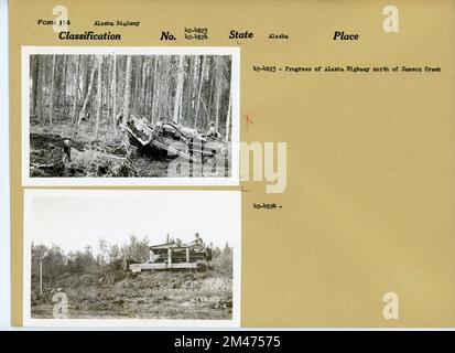 Building Alaska Highway. Original caption: 42-4813: Progress of Alaska ...