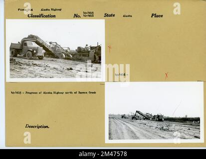 Building Alaska Highway. Original caption: 42-4813: Progress of Alaska ...