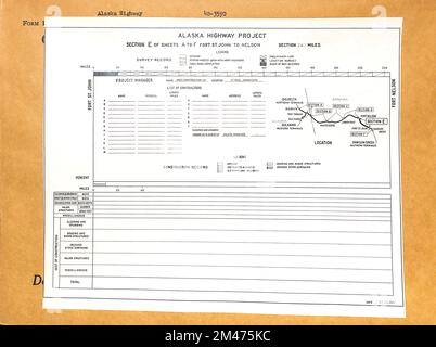 Section E of Sheets A to F, Fort St. John to Nelson. State: Alaska ...