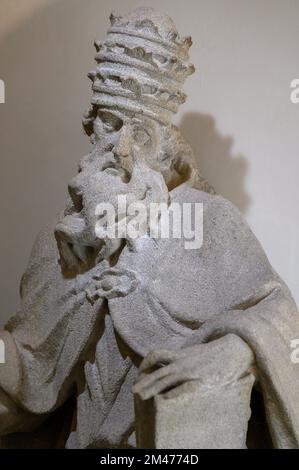 Portrait of Saint Gregory, Pope Gregory I, with triregnum or triple ...