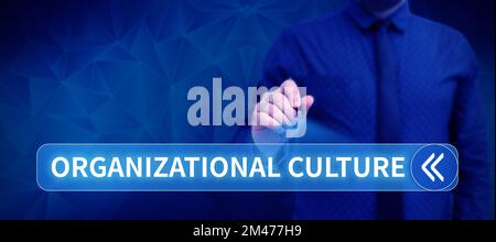 Hand writing sign Organizational Culture, Word Written on the study of ...